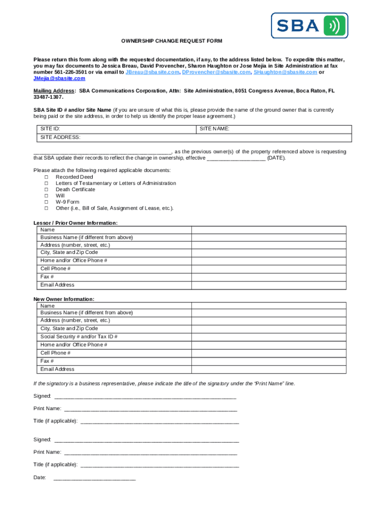 to fill out dodo change of ownership follow on that option and provide the required ination ...