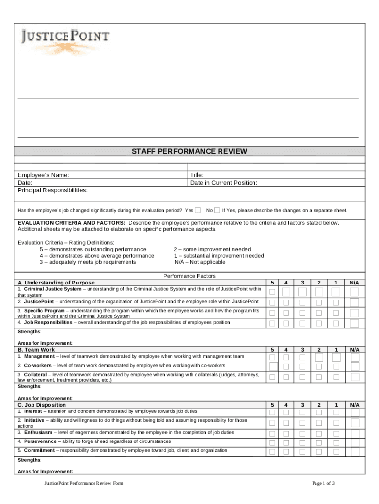 Graded Staff Perance Review http://whoi Doc Template | pdfFiller