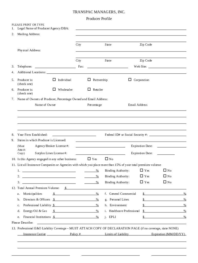 Downhole Tool Insurance from Transpac Managers: Contact Us Doc Template ...