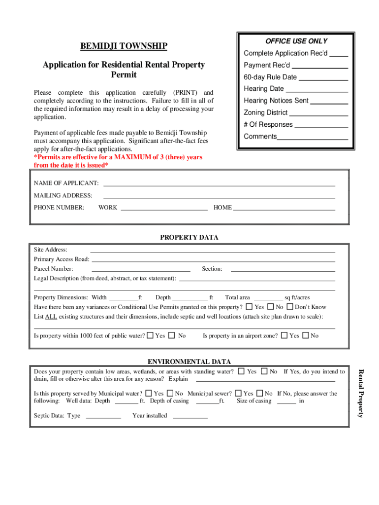Fillable Online Free Residential Rental Application Form PDF WORD Fax ...