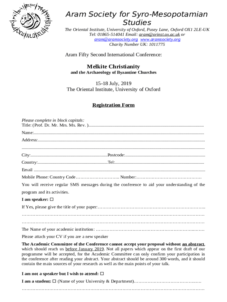 Online Aram Society for SyroMesopotamian Studies ... Doc Template ...