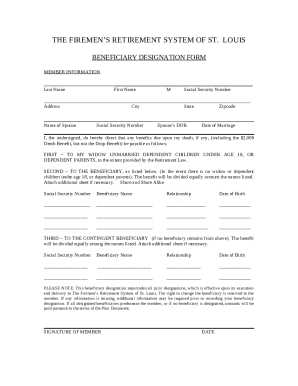 THE FIREMEN'S RETIREMENT SYSTEM OF ST LOUIS Doc Template | pdfFiller