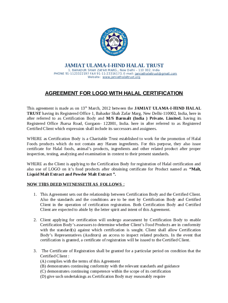 Halal Food Certification by Halal Certification Agency Delhi India Doc ...