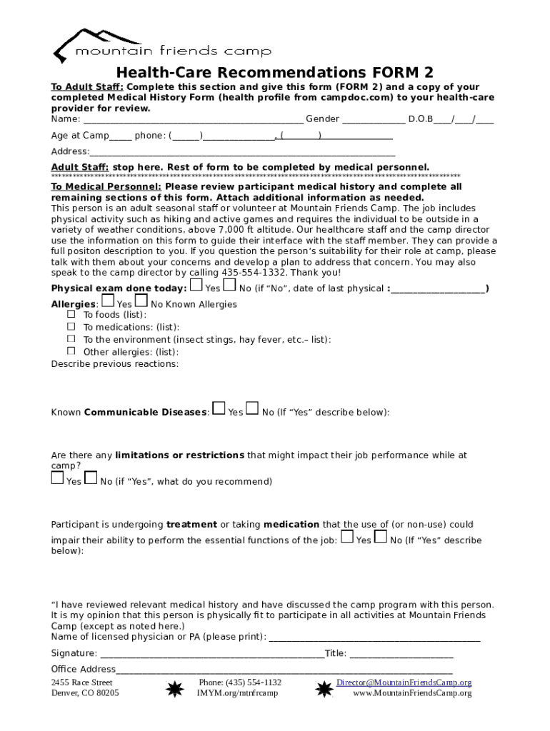 To Adult Staff: Complete this section and give this ( 2) and a copy of ...