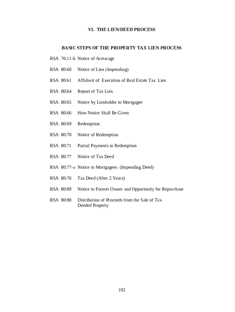 BASIC STEPS OF THE PROPERTY TAX LIEN PROCESS Doc Template ... Doc ...