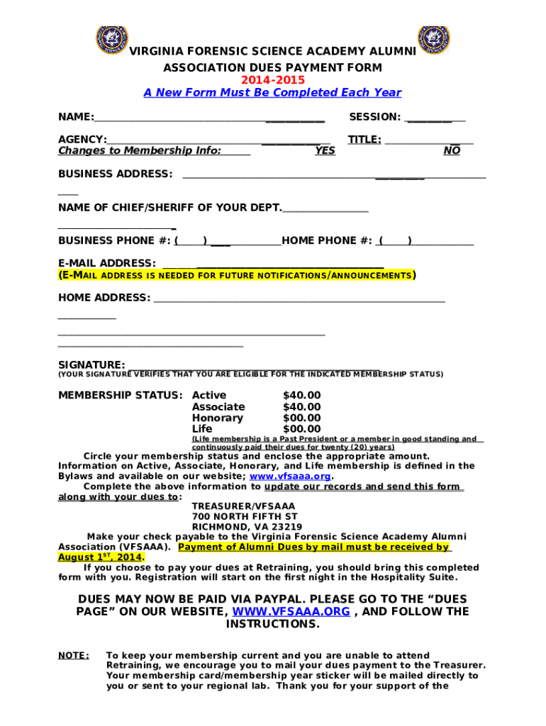 ASSOCIATION DUES PAYMENT Doc Template PdfFiller ASSOCIATION DUES PAYMENT Doc Template PdfFiller