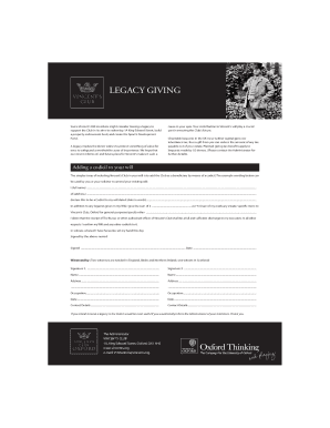 Fillable Online Vincent's Legacy giving form Kf 1Layout 1 Fax Email ...