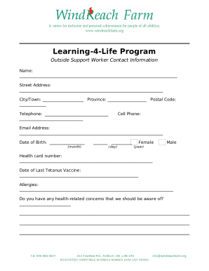 WindReach Farm Doc Template | pdfFiller