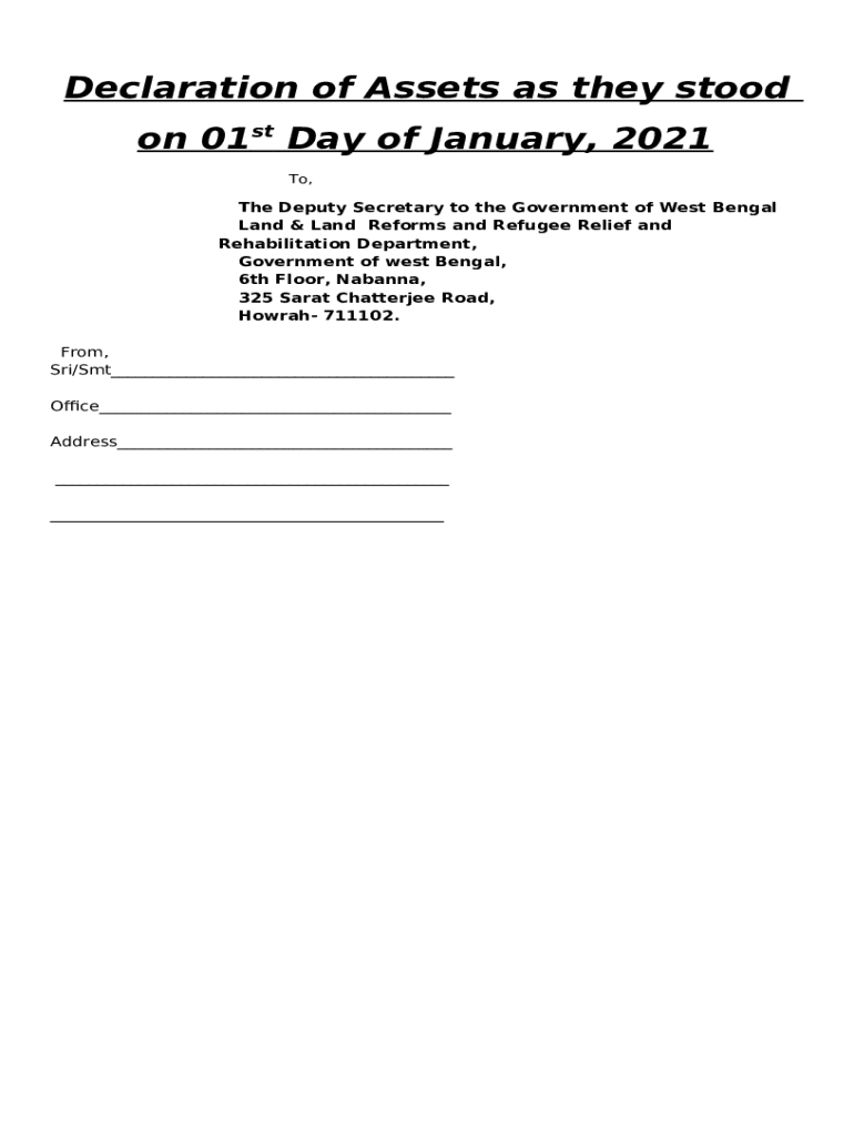 Declaration of Assets and Liabilities - Edit, Fill, Sign ... Doc ...