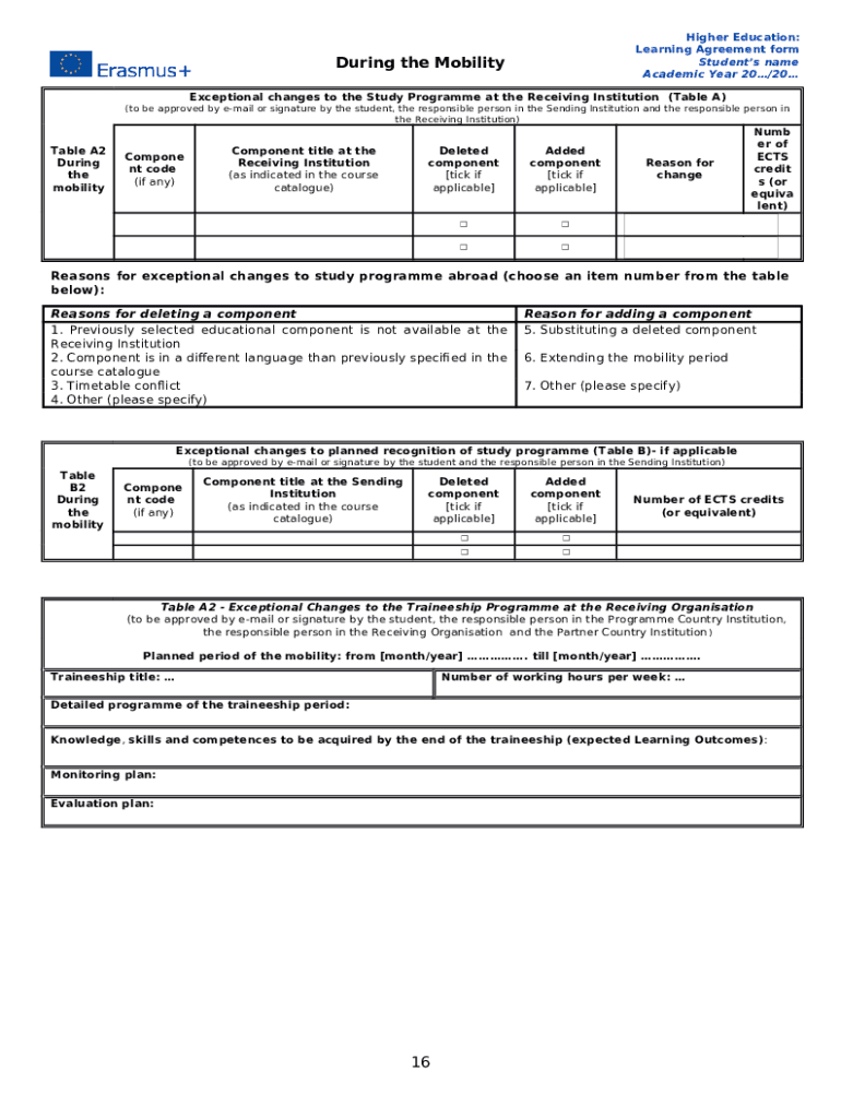 Guidelines on how to use the Learning Agreement for Traineeships ...