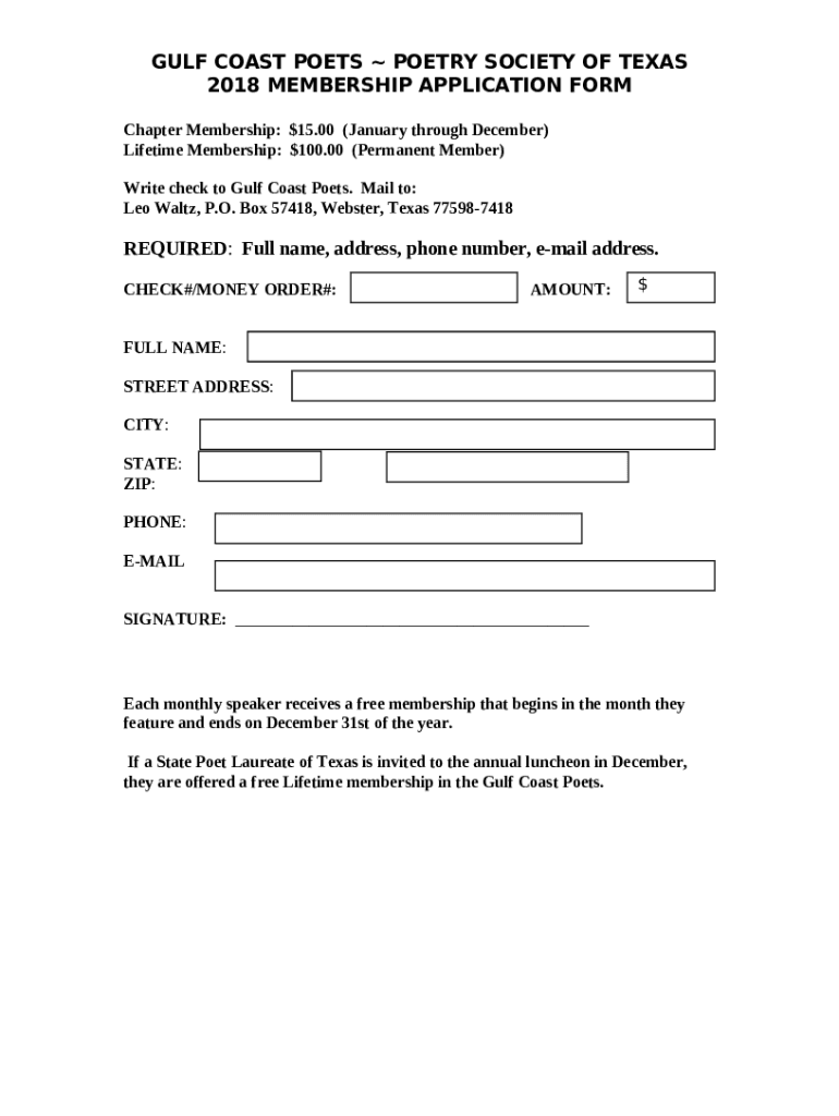 GCP Membership Doc Template | pdfFiller