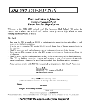 Fillable Online PTO FREE membership form - PTO Today Fax Email Print ...