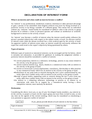 DECLARATION OF INTERESTS (DOI) FOR INDIVIDUALS ... Doc Template | pdfFiller