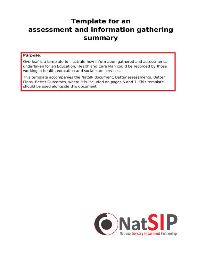 ASSESSMENT CHECKLIST - Template.net - ehcap co Doc Template | pdfFiller