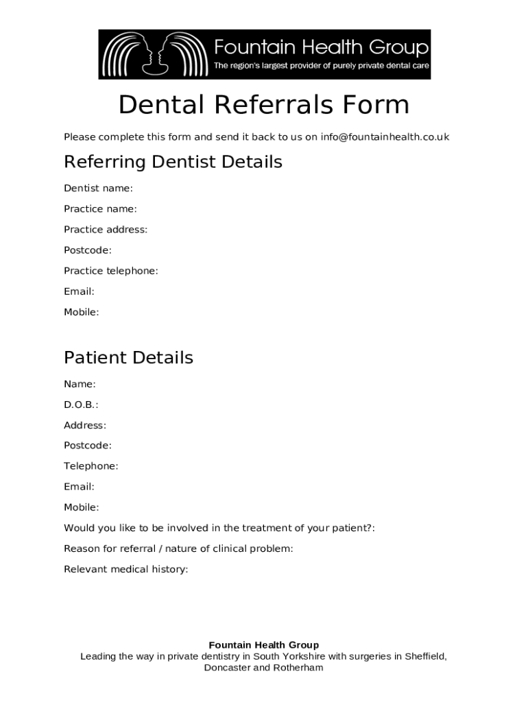Referral - Fill Out and Sign Printable PDF Template ... Doc Template ...