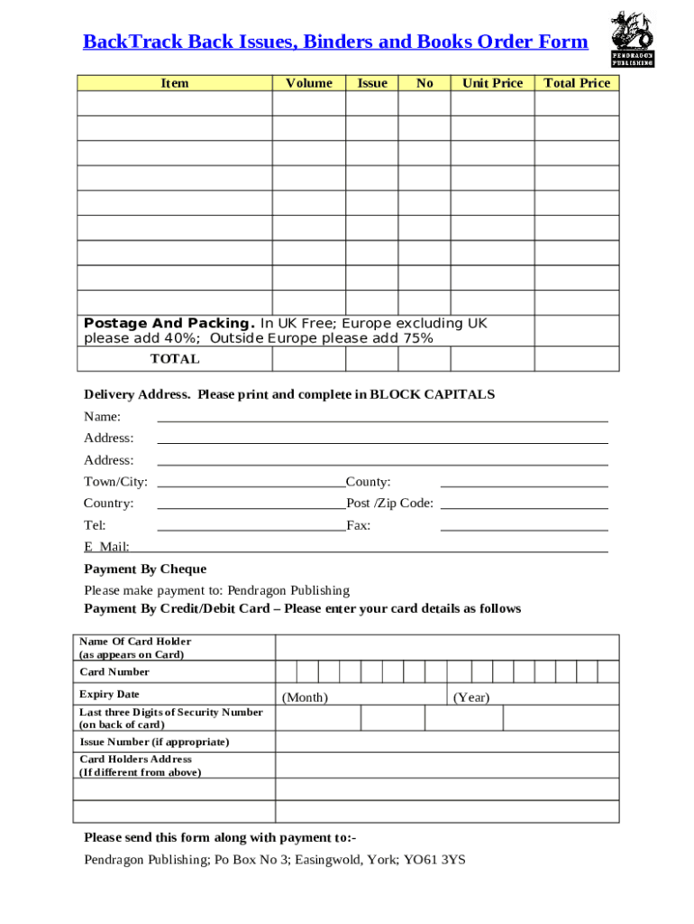 BackTrack Back Issues, Binders and Books Order - pendragonpublishing co ...