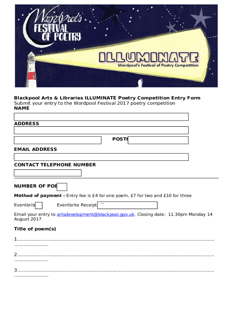 Enter ContestThe America Library of Poetry Doc Template | pdfFiller