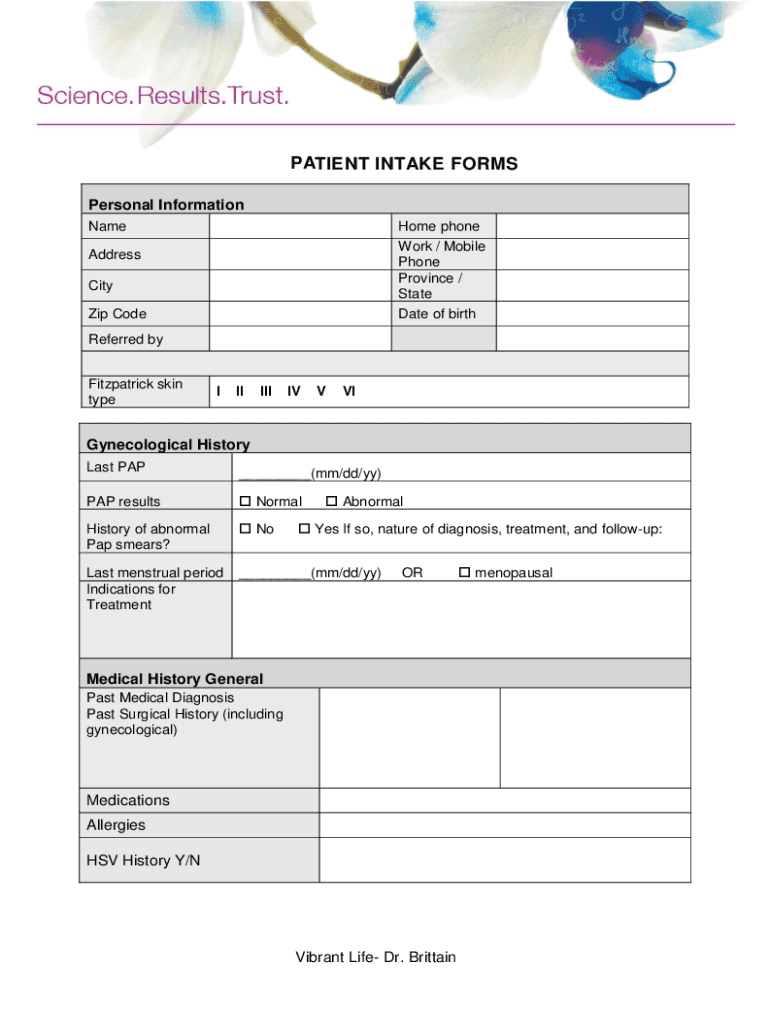 Fillable Online PDF Fitzpatrick Skin Type Form - Fairlawn Dermatology ...