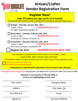 Fillable Online Artisan/Crafter Vendor Registration Form Fax Email ...