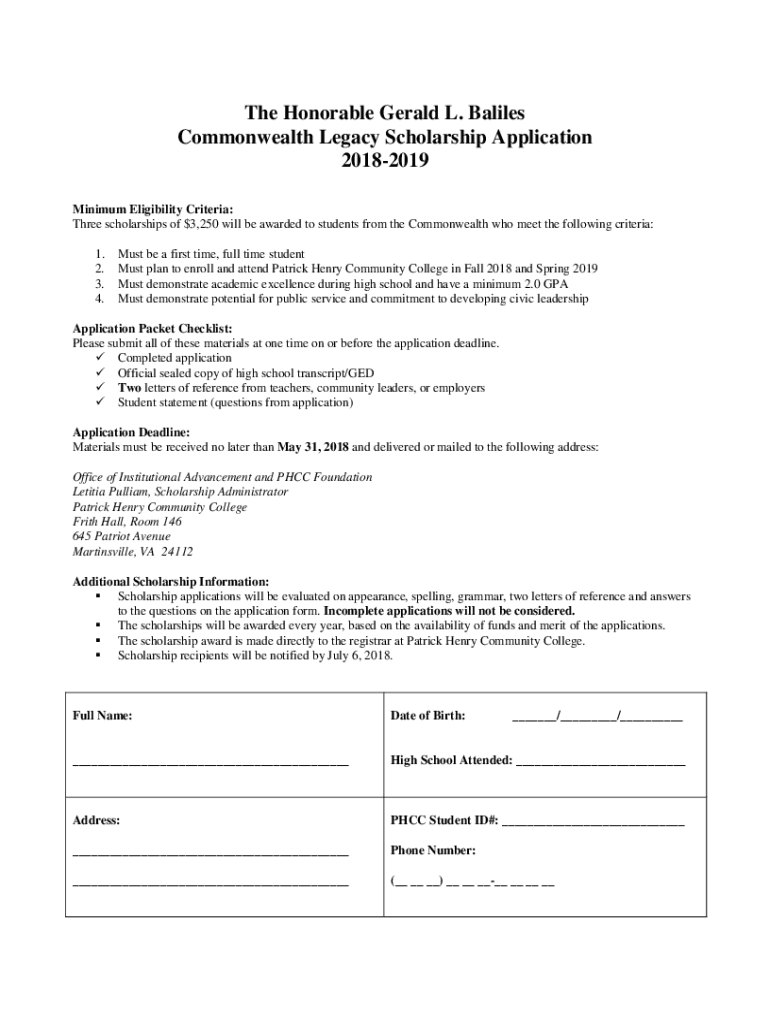 Fillable Online Gerald L. Baliles Rural Virginia Horseshoe Initiative ...