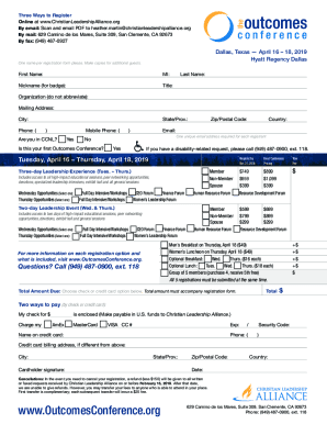 Fillable Online Fillable Online outcomesconference Scan to Heather ...