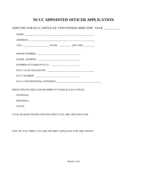 FOR NCCC OFFICER NOMINATION Doc Template | pdfFiller