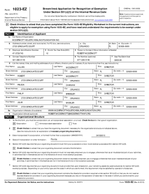 Fillable Online 14 Printable irs form 1023-ez Templates - Fillable ...