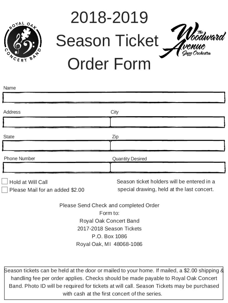 Fillable Online Online Season Ticket Form Template123 Form Builder Fax ...