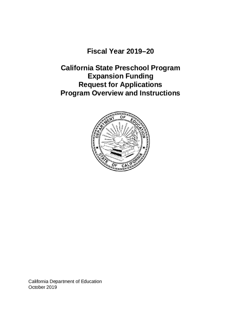 RFA-19. Program overview and instructions for the fiscal year (FY) 2019 ...