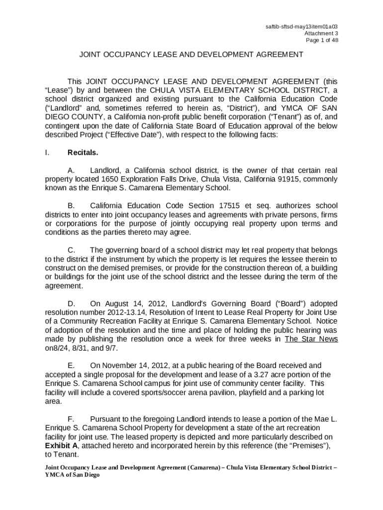 JOINT OCCUPANCY LEASE AND DEVELOPMENT AGREEMENT This JOINT ... Doc ...