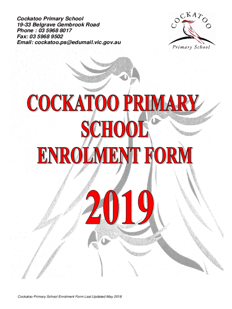 Fillable Online CPS Enrolment Form 2019 Fax Email Print - pdfFiller