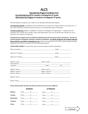 Fillable Online Expanded Day/After School Programs / Forms (Afterschool ...