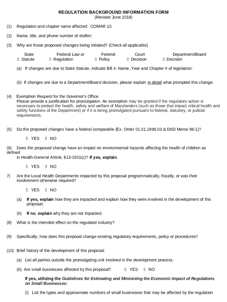 REGULATION BACKGROUND INATION (BLUE PAPER) Doc Template | pdfFiller