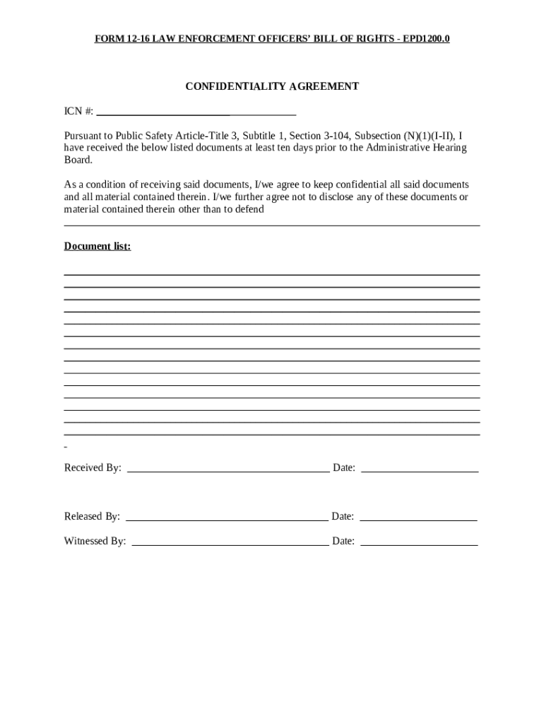 APPENDIX P - LAW ENFORCEMENT OFFICERS BILL OF RIGHTS - PG1500 Doc ...