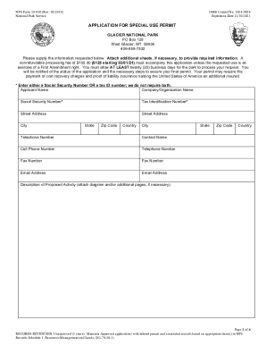 Fillable Online Special Use Permit Application (pdf document ...