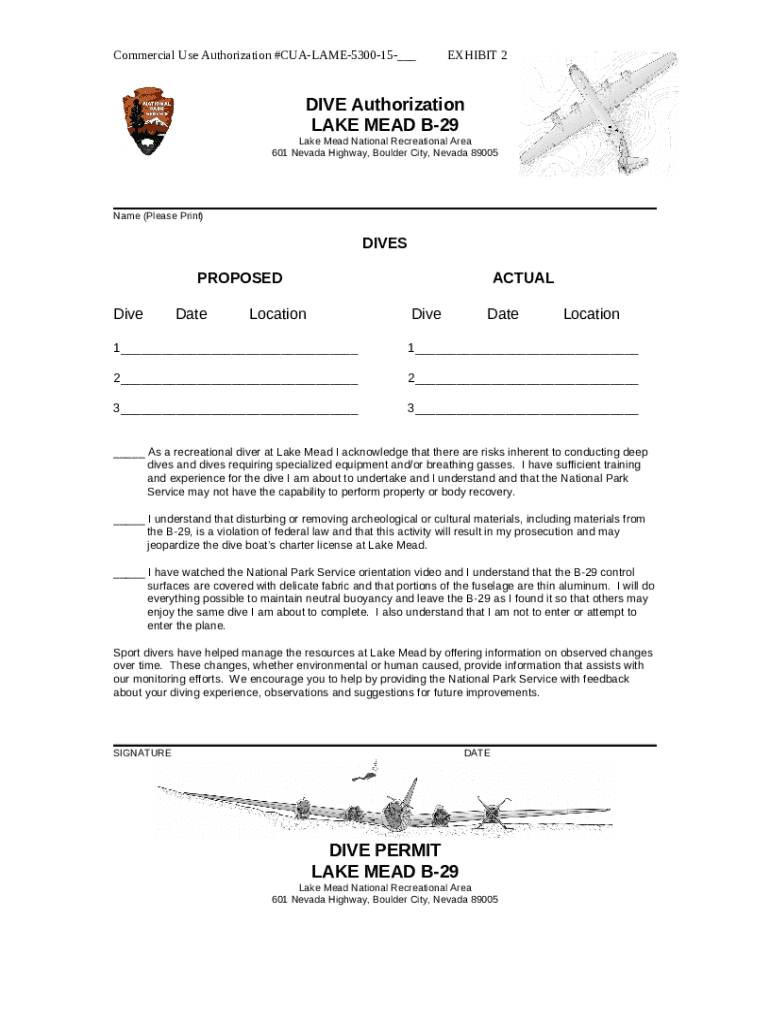 diving permit Doc Template | pdfFiller