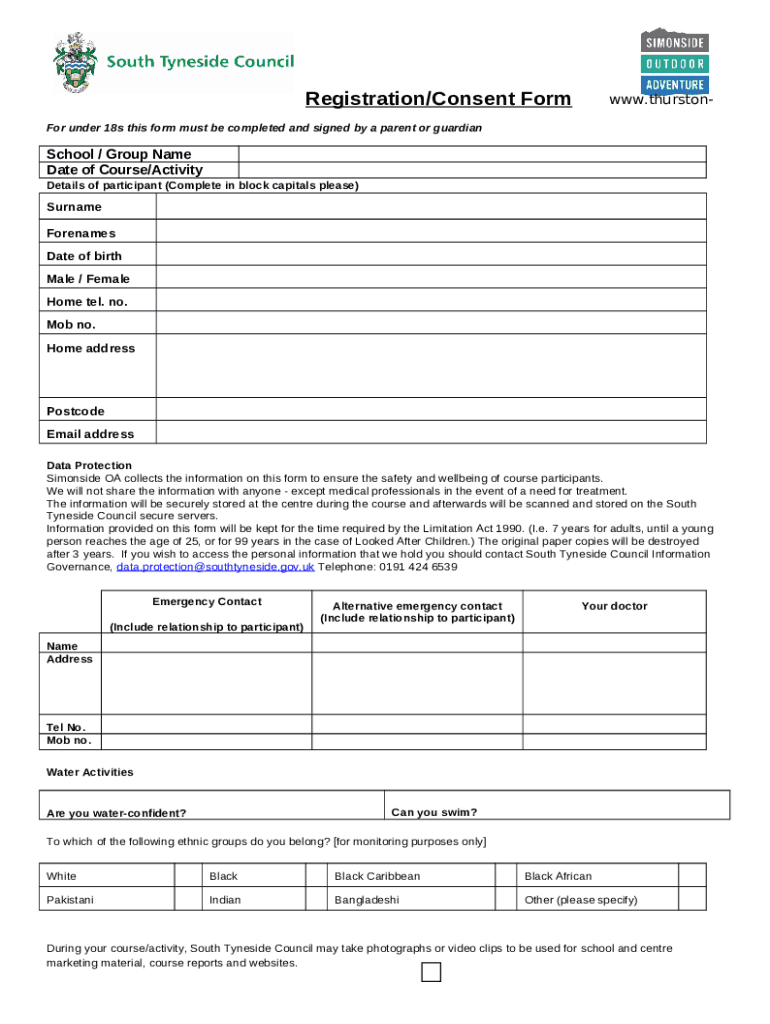 Consent for Applicants Under the Age of 18 PDF Doc Template | pdfFiller