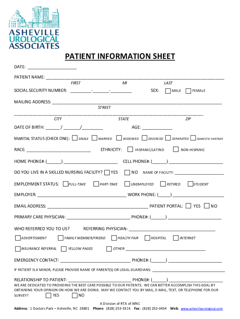 Fillable Online Download Patient Information Sheetpdf Patient ...