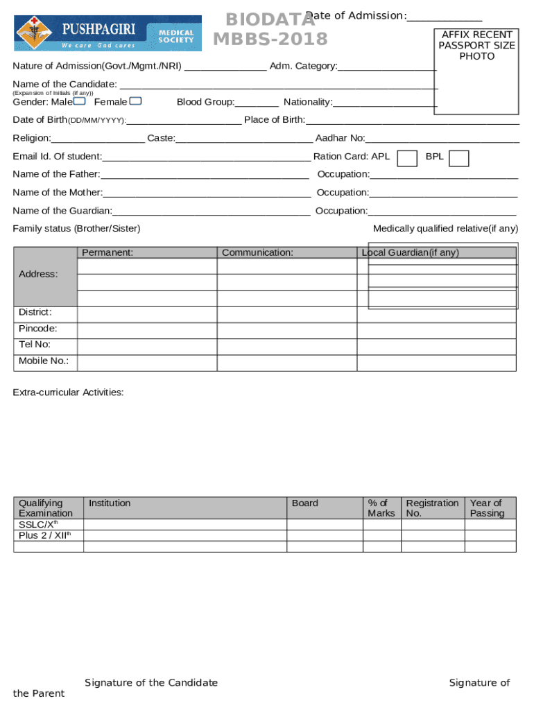 Receipt of Certificate MBBS 2020 - pimsrc edu Doc Template | pdfFiller