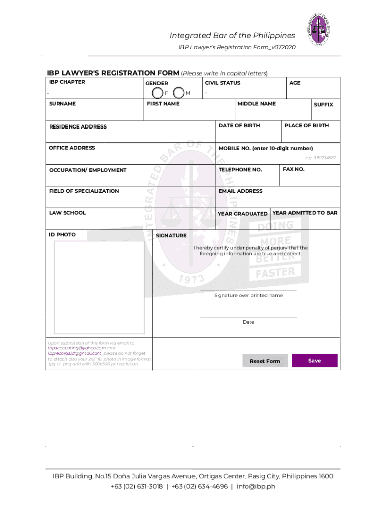 Fillable Online Online Transactions for IBP ID and IBP Certificate of ...