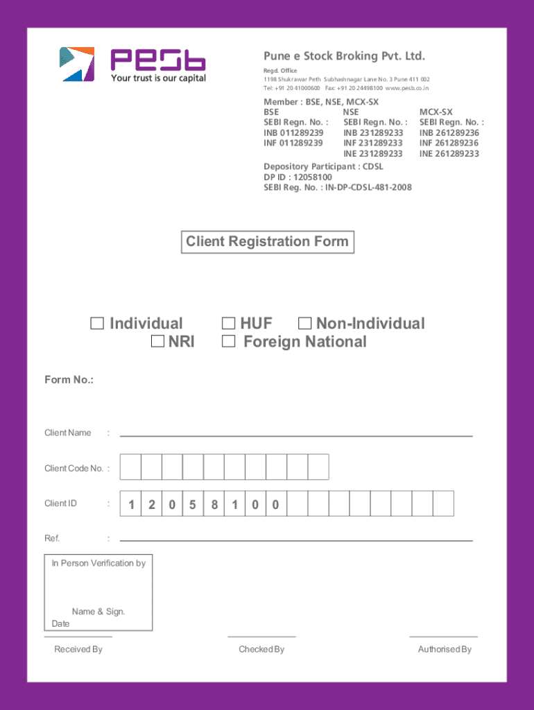 Fillable Online pesb co Fillable Online pesb co cdsl kyc form Fax Email ...