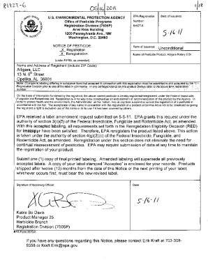 Fillable Online U.S. EPA, Pesticides, Label, ALLIGARE ROTARY 2 SL, 5/16 ...