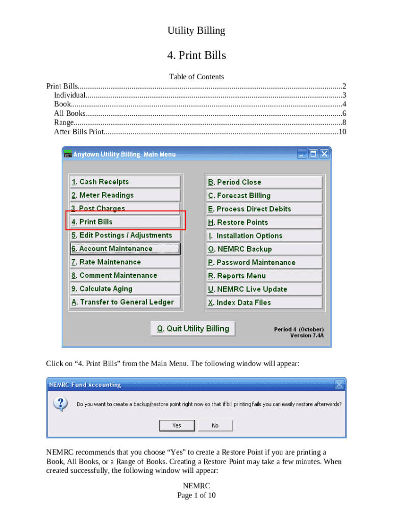 Print Bills Doc Template | pdfFiller