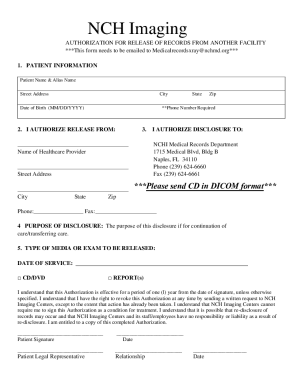 Fillable Online nch medical records Fax Email Print - pdfFiller