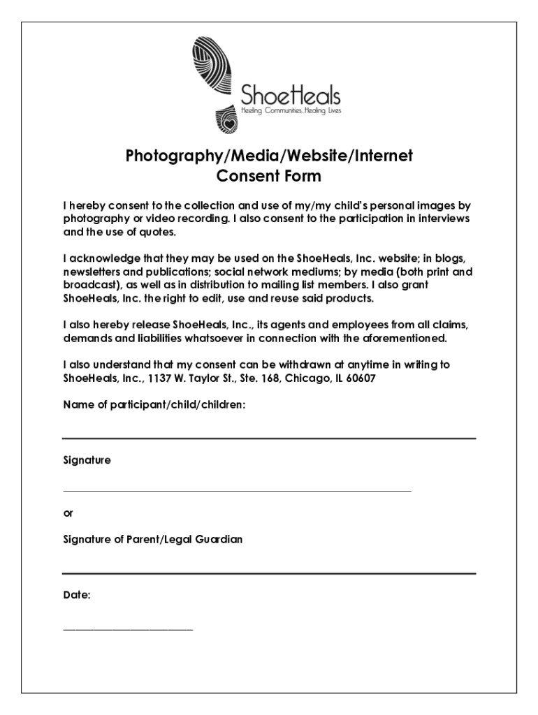 Fillable Online Photography Consent Form TemplateJotForm Fax Email ...