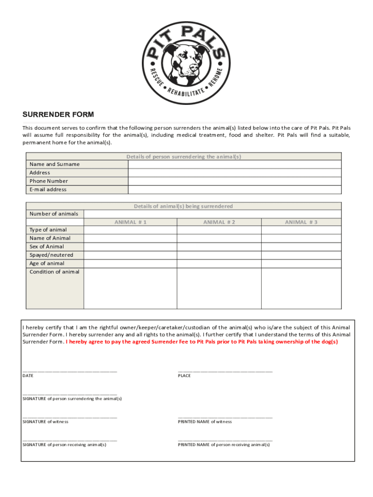 Fillable Online Free Surrender of Lease and Premises by Tenant FormPDF ...