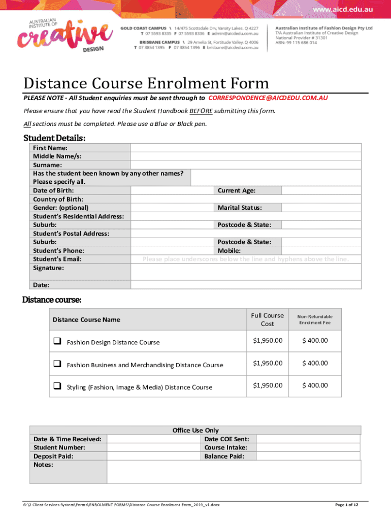 Fillable Online 21+ Training Enrollment Form Templates in Google Docs ...