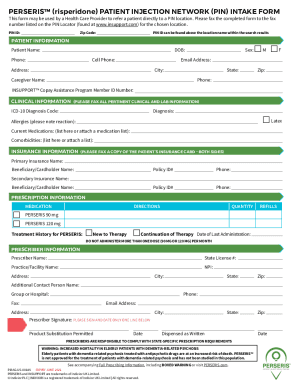 Fillable Online Injection Network Intake Form. Injection Network Intake ...