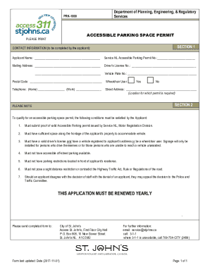 Fillable Online Accessible Parking Permit Application - Blue Zone ...