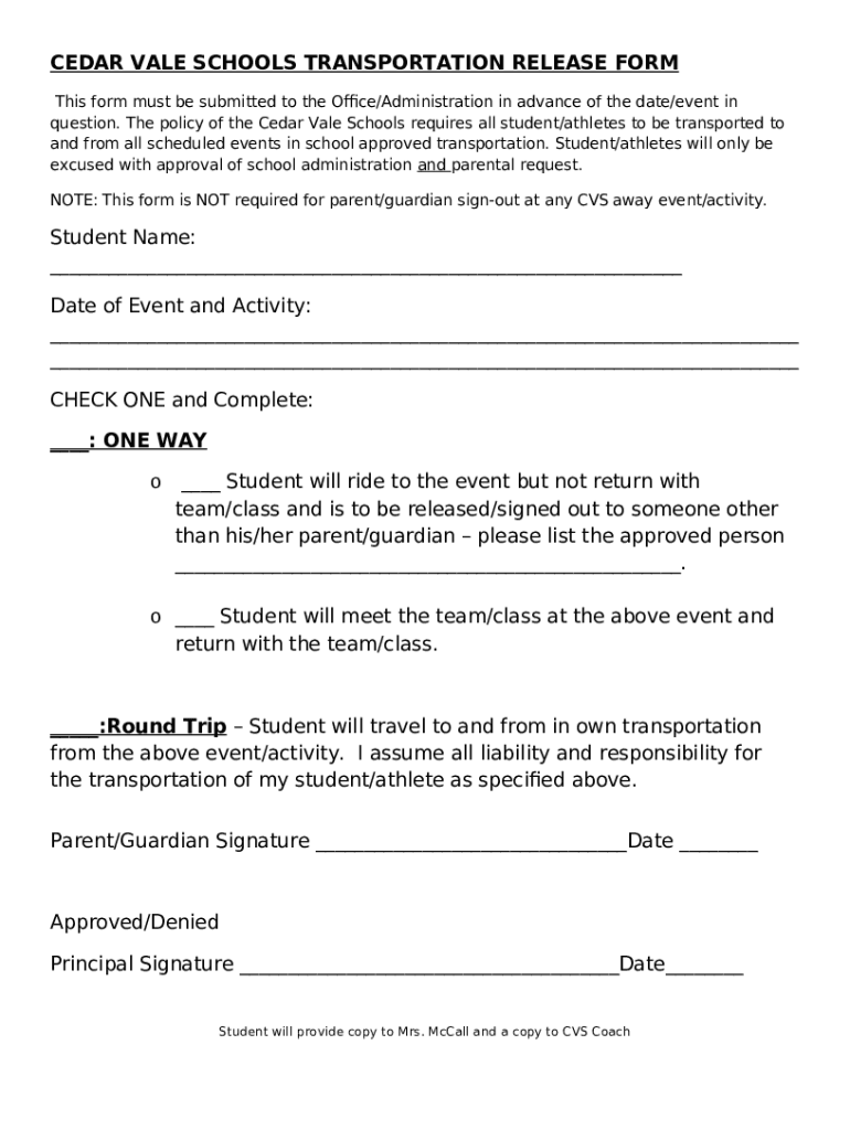 School Transportation sCDE Doc Template | pdfFiller